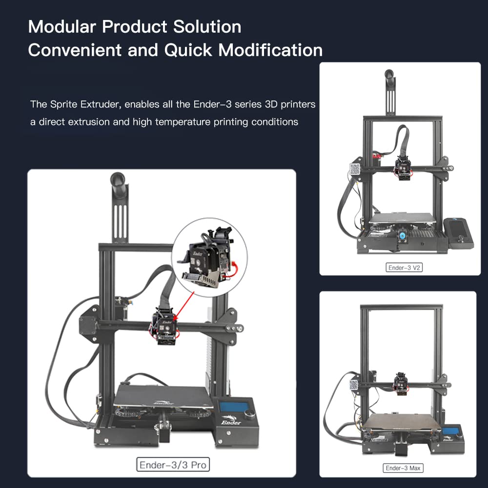 Official Direct Drive Extruder Kit,New Sprite Extruder Pro Upgrade Kit for Creality Ender 3/Ender 3 V2/Ender 3 Pro/Ender 3 S1/CR-10 Smart Pro 3D Printers，Support 1.5mm Filament