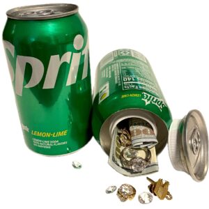 Sprite Can Safe Sprite Diversion Safe Sprite Stash Safe Compatible/Replacement for (Sprite) Made by Coca-Cola Company Sprite Stash Safe with 4" Hidden Compartment to Hide Money, Jewelry, or ???