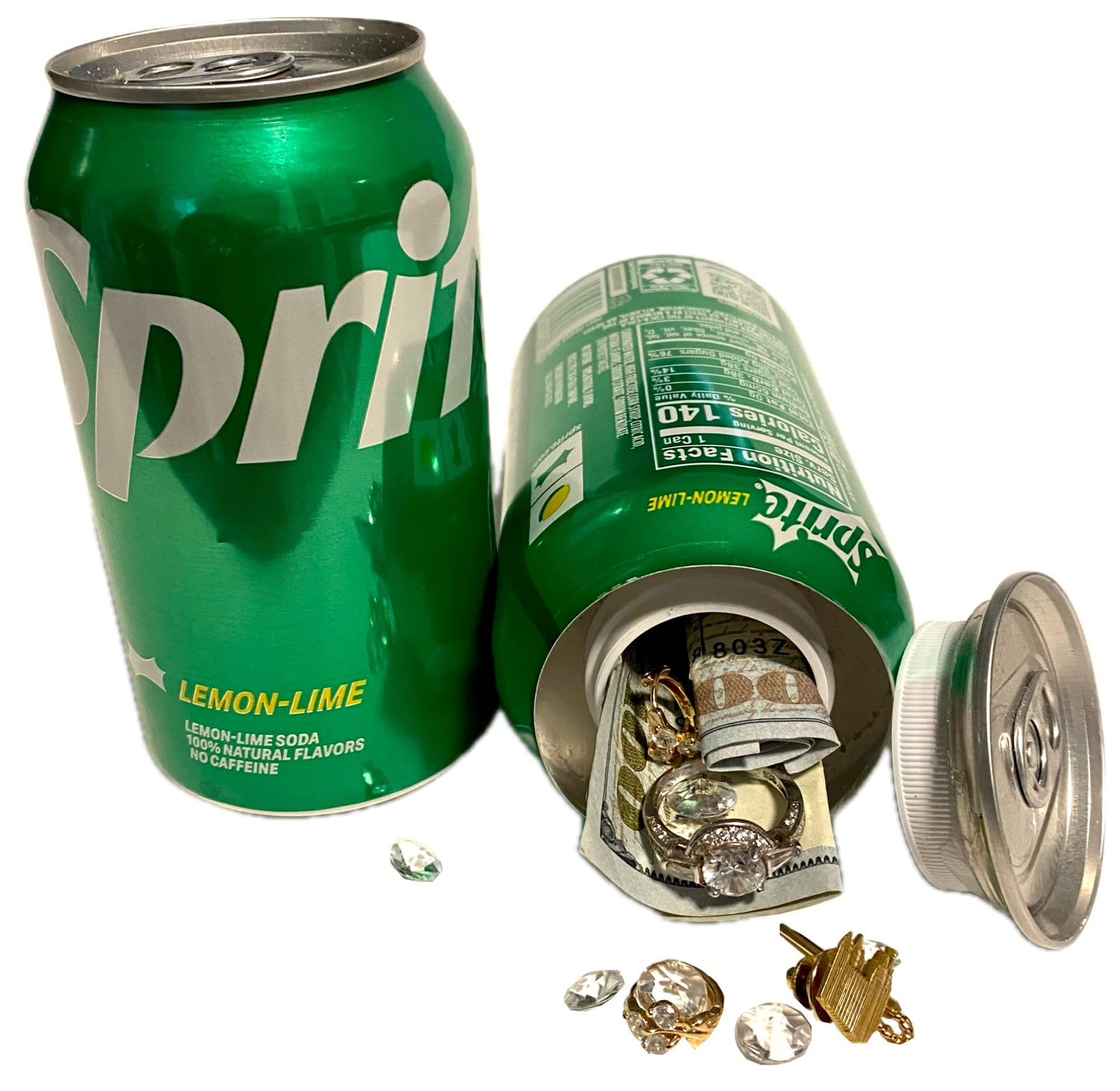 Sprite Can Safe Sprite Diversion Safe Sprite Stash Safe Compatible/Replacement for (Sprite) Made by Coca-Cola Company Sprite Stash Safe with 4" Hidden Compartment to Hide Money, Jewelry, or ???