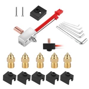 acrossxd sprite extruder upgrade heater block kit high temperature pro 300℃ titanium heatbreak plated copper nozzle compatible with creality ender 3 s1/ender3 s1 pro/cr10 smart pro