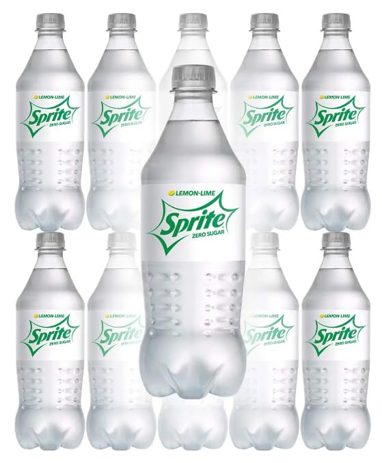 Zero Sprite, 20 oz Bottles - Pack of 10