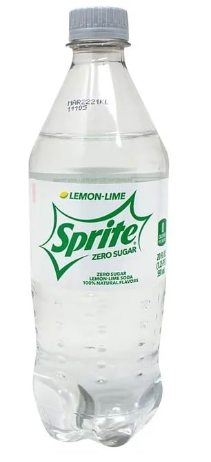 Zero Sprite, 20 oz Bottles - Pack of 10