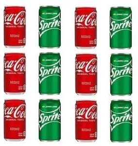 coke classic & sprite 12 fl oz cans - 24 (12 coke/12 sprite)