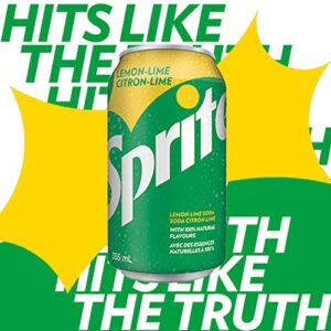 Sprite Lemon Lime Soda 355mL/12oz Cans 12 Pack Imported from Canada