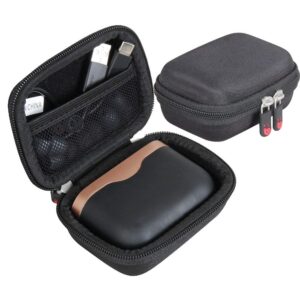 hermitshell hard eva travel case for sony wf-1000xm3 industry leading noise canceling truly wireless earbuds (black)