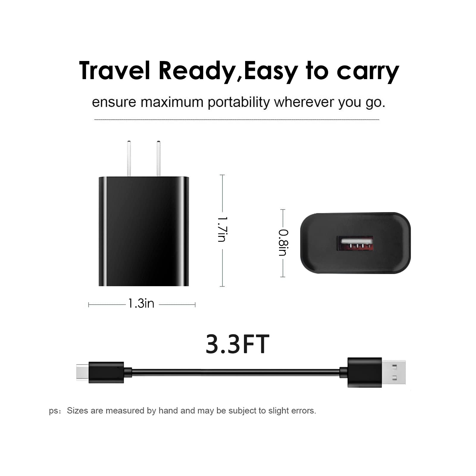 Wall Charger USB C Charging Cable Cord for Sony WH CH520/WH CH720N, WH-CH710N, WH-1000XM5, WH-1000XM4, WH-1000XM3 WF-1000XM4 WF-C500 WH-CH510 WI-1000XM2 WI-C200 WI-XB400 WF-1000XM3 LinkBuds Headphones