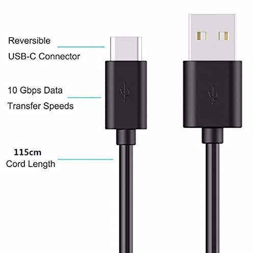 Adhiper Replacement USB C Charging Cable USB C Charger Cord for Sony WH/WF-1000XM5 WH/WF-1000XM4 WH/WF-1000XM3 WH-XB910N XB900N CH710N CH720N CH510N CH520N H910N Wireless Headphones (50CM)