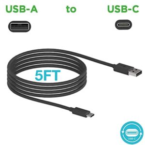 Charger Cable for Sony WH-1000XM5 1000XM4 1000XM3, WHCH710N, H910N WF-1000XM4 1000XM3, C500 WI-1000XM2 C200 XB400 SRS-XB13 XB23 Portable Speaker Earbud 5V AC Adapter USB C Headphones Charging Cord