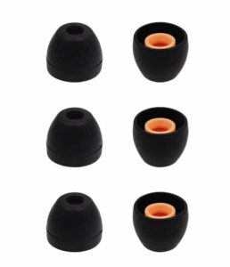 iiexcel wf-1000xm4 replacement eartips earbuds, 3 pairs ear tips gel buds small size flexible soft silicone rubber skin accessories compatible with so ny wf-1000xm4 - black small