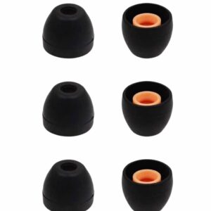 IiEXCEL WF-1000XM4 Replacement Eartips Earbuds, 3 Pairs Ear Tips Gel Buds Small Size Flexible Soft Silicone Rubber Skin Accessories Compatible with So ny WF-1000XM4 - Black Small