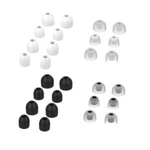 fitturn eartips compatible with sony wf-1000xm4/wf-1000xm3 headphone -replacement eartips earhooks kit pairs silicone earbud tips earhooks fit for sony wf-1000xm4/wf-1000xm3 (black,white)