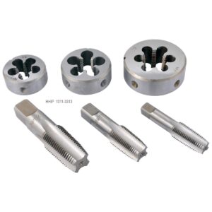 hhip 1011-3313 6 piece 1/4-1/2" npt taper pipe tap and die set