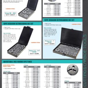 HHIP 1011-3313 6 Piece 1/4-1/2" Npt Taper Pipe Tap and Die Set