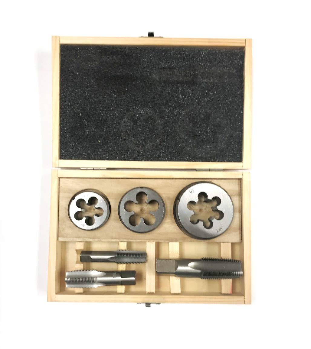 HHIP 1011-3313 6 Piece 1/4-1/2" Npt Taper Pipe Tap and Die Set