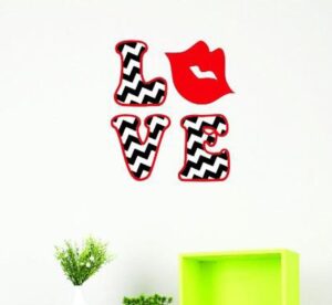 design with vinyl us v jer 3313 3 top selling decals love wall art size: 20 inches x 40 inches color: multi, 20" x 40"