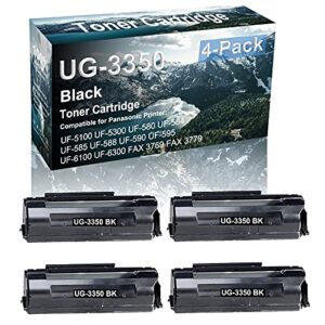 credibility store 4-pack（black） compatible high capacity ug3350 | ug-3313 laser toner cartridge use for panasonic uf-588 uf-590 uf-595 uf-6100 printer