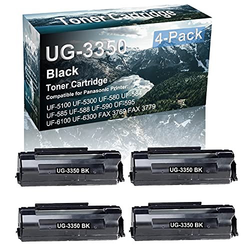 Credibility Store 4-Pack（Black） Compatible High Capacity UG3350 | UG-3313 Laser Toner Cartridge use for Panasonic UF-588 UF-590 UF-595 UF-6100 Printer