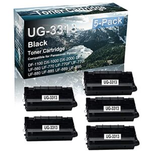 5-pack（black） compatible high capacity ug3313 | ug-3313 laser printer toner cartridge use for panasonic uf-770 uf-770f uf-770i printer