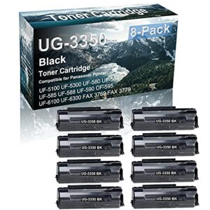 credibility store 8-pack（black） compatible high capacity ug3350 | ug-3313 laser printer toner cartridge use for panasonic uf-588 uf-590 uf-595 uf-6100 printer