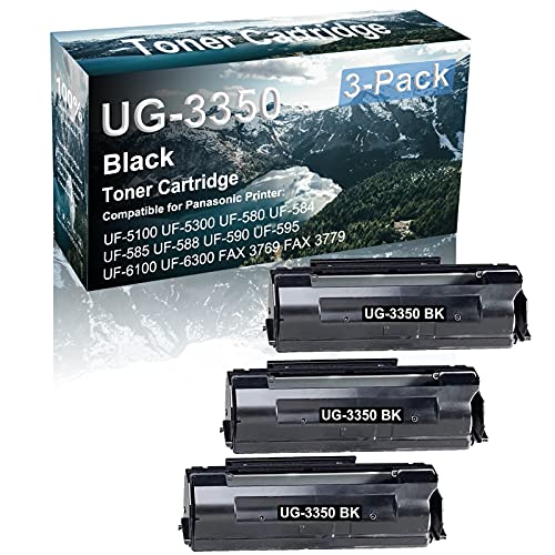 Credibility Store 3-Pack(Black) Compatible Laser Printer Cartridge (High Yield) Replacement for Panasonic UG3350 | UG-3313 Printer Toner use for UF-5100 UF-5300 UF-580 UF-584 UF-585 Printer