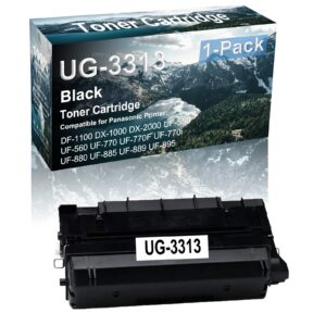 1-pack(black) compatible laser printer cartridge (high yield) replacement for panasonic ug3313 | ug-3313 printer toner use for df-1100 dx-1000 dx-2000 uf-550 uf-560 printer