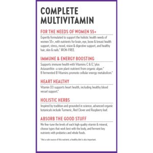 New Chapter Women's Multivitamin 50 plus for Cellular Energy, Heart & Immune Support with 20+ Nutrients + Astaxanthin - Every Woman's One Daily 55+, Gentle on The Stomach, 72 Count