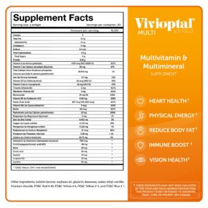 Vivioptal Multi 30 Softgels - Multivitamin & Multimineral Supplement - Lipotropic Substances & Trace Elements