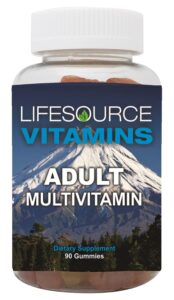 lifesource vitamins adult multivitamin- 90 gummies - 45 day supply - tastes great/contain all essential vitamins & minerals -