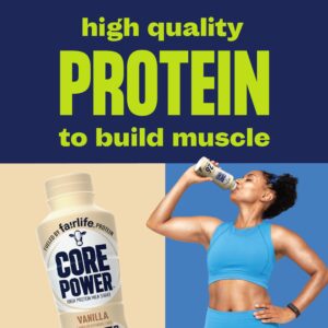 Core Power Fairlife 26g Protein Milk Shakes, Ready To Drink for Workout Recovery Liquid, Vanilla, 14 Fl Oz Bottle, kosher (Pack of 12)