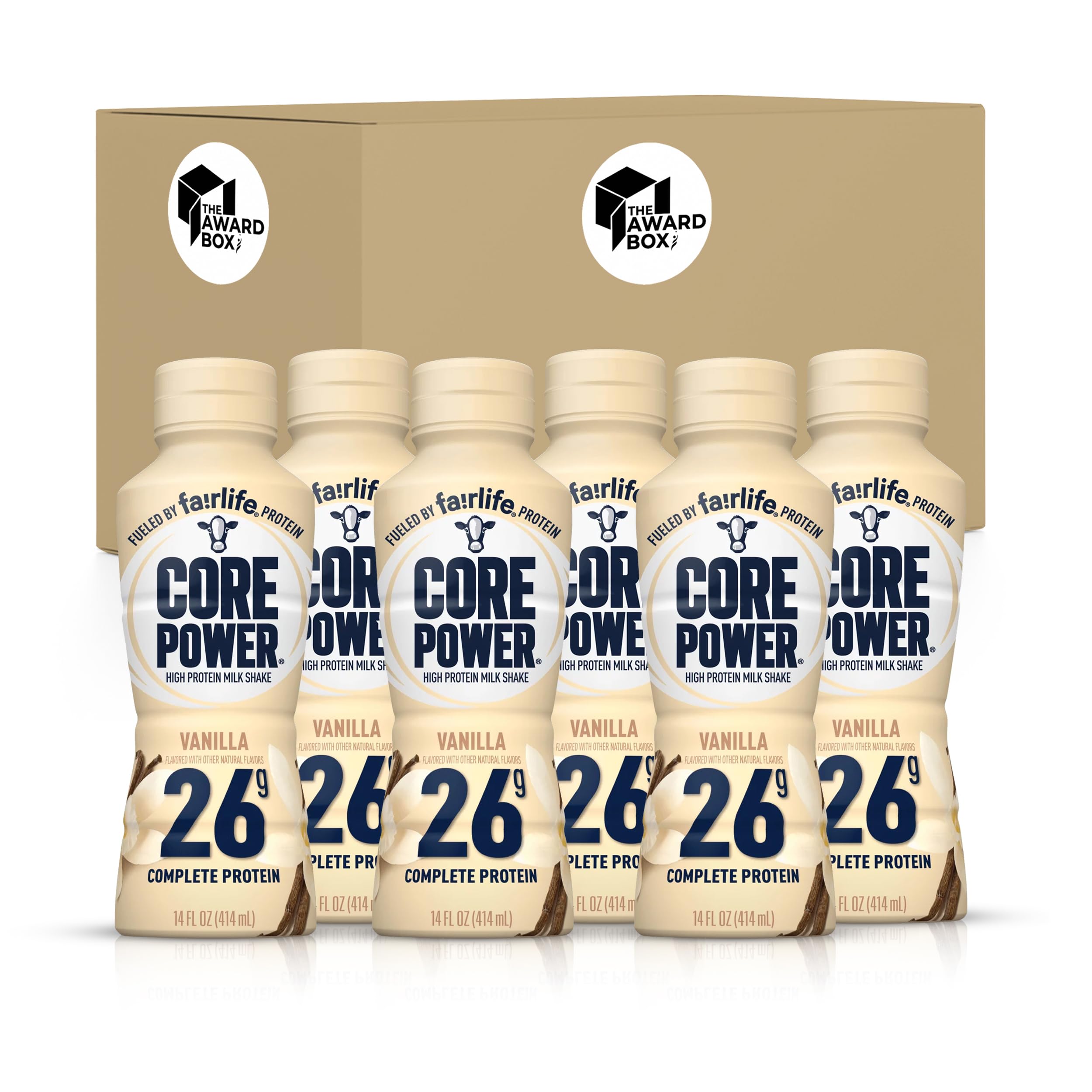 Core Power Elite Failrlife High Protein Shakes Vanilla 14 Oz. in The Award Box Packaging 26 Grams 6 Pack