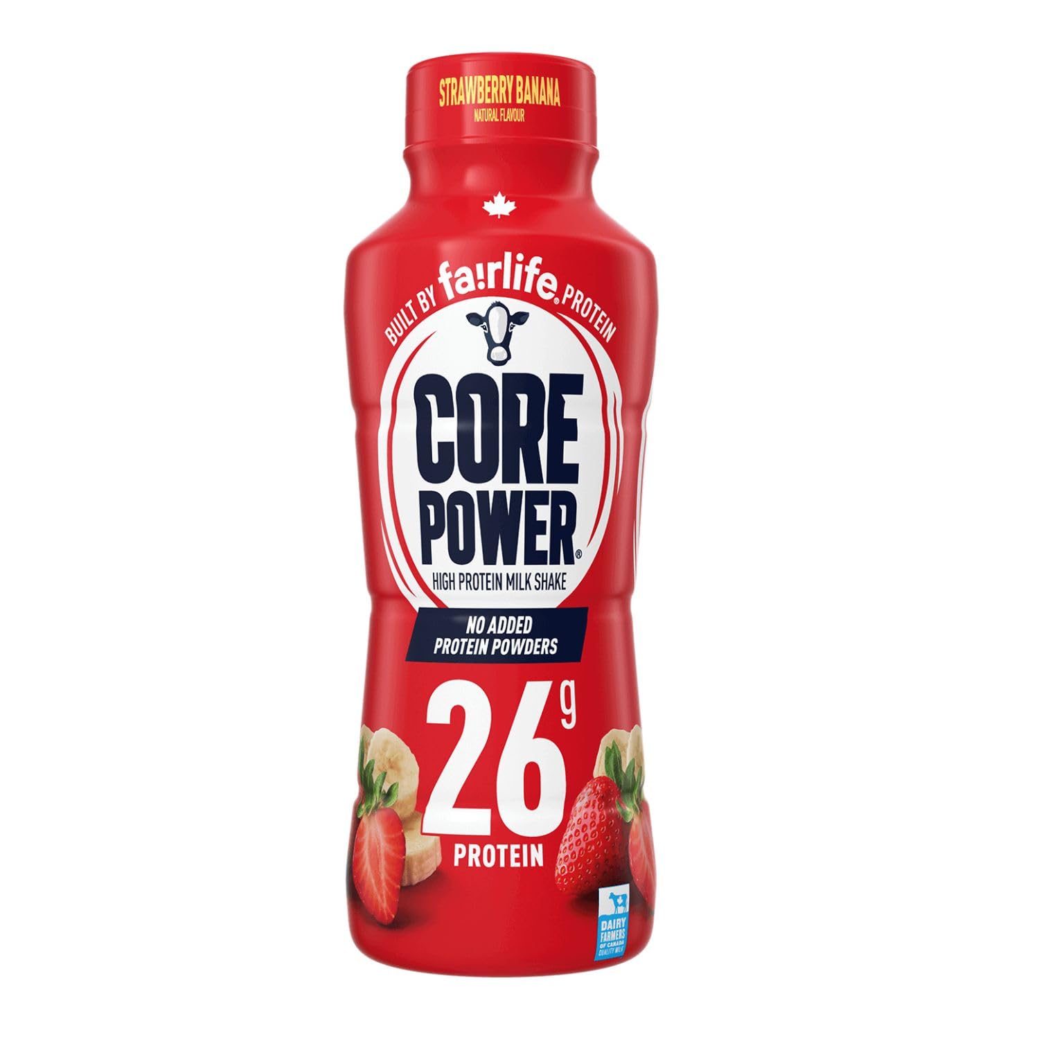 Fairlife Core Power 26g Protein Milk Shakes Variety Pack (Pack of 4), Chocolate, Vanilla, Strawberrry Banana, Banana, Made with Canadian Milk, 414mL/14 fl. oz. (Shipped from Canada)