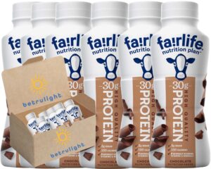 fairlife protein shakes ready to drink |nutrition plan protein shake chocolate with 30g of high protein nutrition shake| core power elite |fair life protein shakes is lactose free,11.5 fl oz pack of 6 | every order is elegantly packaged in a signature bet