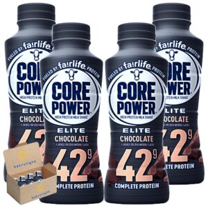 fairlife protein shakes |nutrition plan protein shake | chocolate | core power elite |fair life protein shakes variety pack | 14 fl oz pack of 4 | every order is elegantly packaged in a signature betrulight branded box!