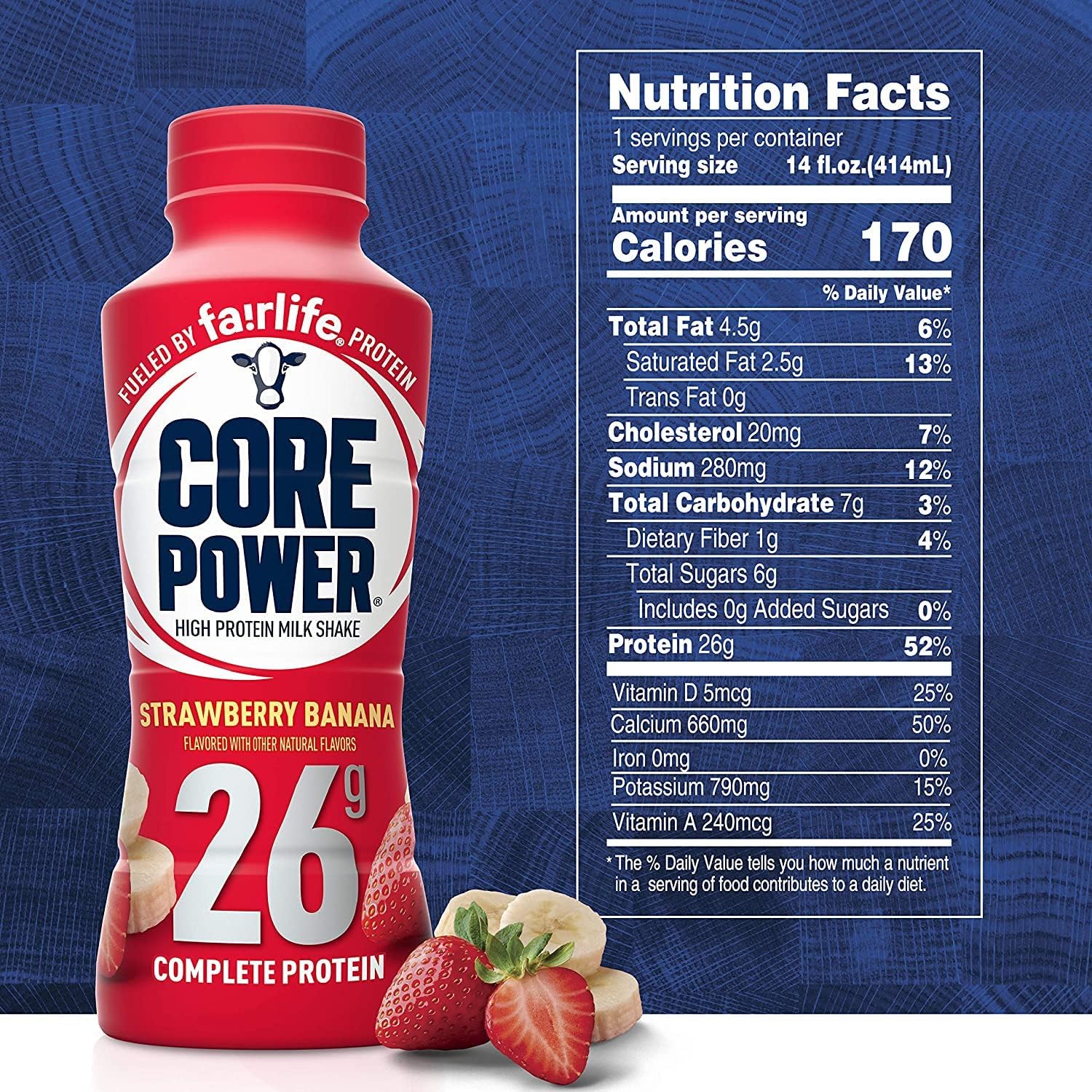 Monocorn Fairlife Core Power 26g Protein Milk Shakes Variety Pack, Ready To Drink for Workout Recovery, 14 Fl Oz (6 - Pack)