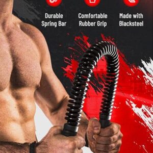 Zenooze's Power Twister Flex Bar, The Ultimate Upper Body Exercise Equipment for Strengthening Your Chest Workout, Shoulders,Biceps, Arms, Forearm Strengthener, Resorte para Hacer Ejercicio