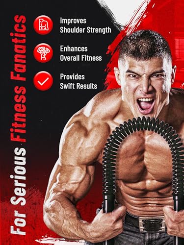 Zenooze's Power Twister Flex Bar, The Ultimate Upper Body Exercise Equipment for Strengthening Your Chest Workout, Shoulders,Biceps, Arms, Forearm Strengthener, Resorte para Hacer Ejercicio