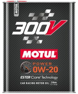 motul 110813 300v 0w-20 power car racing motor oil full synthetic engine lubricant 2 liter high performance 4-stroke ester core