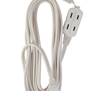 Woods 0600W 3-Outlet 16/2 Cube Extension Cord w/ Power Tap, 6-Feet, White