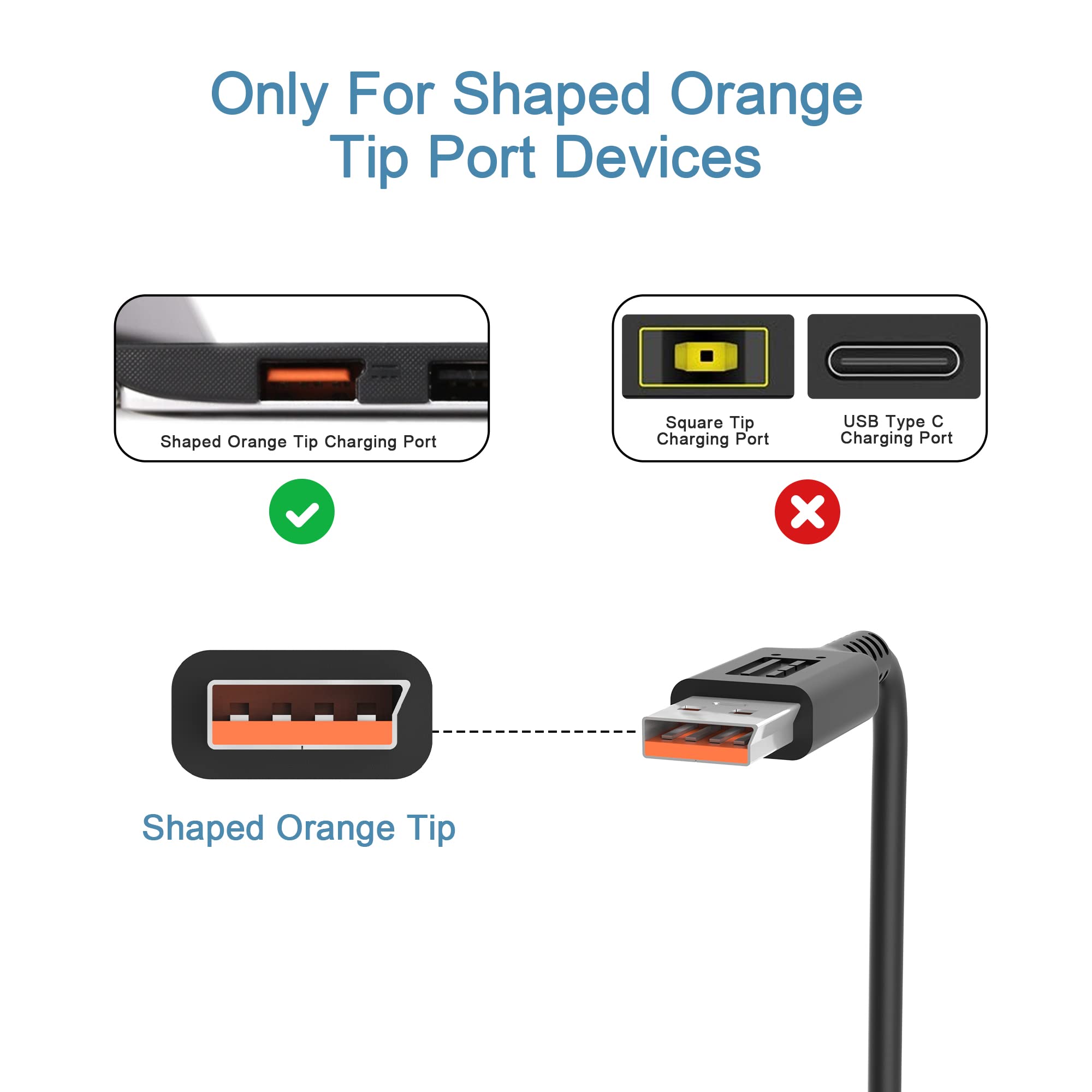 65W 40W Charger Replacement for Lenovo Yoga Ideapad 3 Pro 1170 1370 1470, 700 900 900S 700S 700-11ISK 700-12ISK 700-14ISK 900S-12ISK 900-13ISK 900-13ISK2 700S-14ISK 710-12IKB 710-12IKB-LTE Laptop