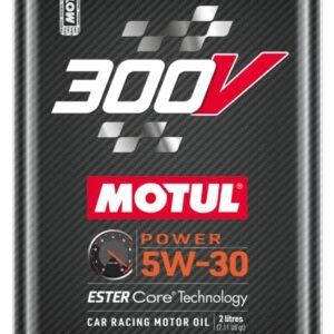 Motul 110814 300V 5W-30 POWER Car Racing Motor Oil Full Synthetic Engine Lubricant 2 Liter High Performance 4-Stroke Ester Core