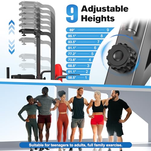 RELIFE REBUILD YOUR LIFE Power Tower Pull Up Bar Station Workout Dip Station for Home Gym Strength Training Fitness Equipment Newer Version.