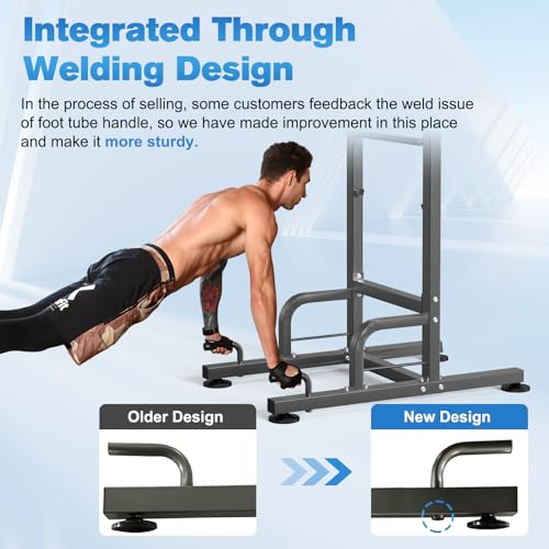 RELIFE REBUILD YOUR LIFE Power Tower Pull Up Bar Station Workout Dip Station for Home Gym Strength Training Fitness Equipment Newer Version.