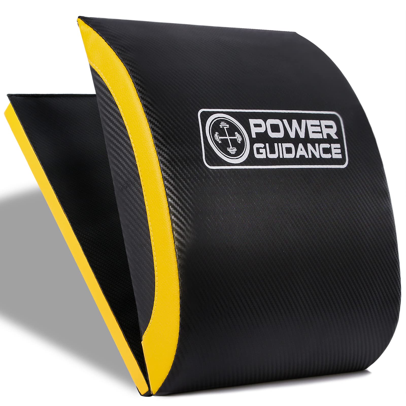 POWER GUIDANCE Ab Exercise Mat - Sit Up Pad - Abdominal & Core Trainer Mat for Full Range of Motion Ab Workouts (black, 2)