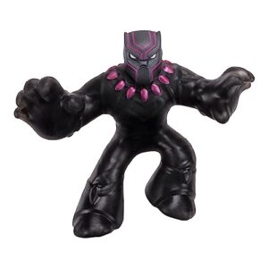 heroes of goo jit zu goo shifters marvel stretchy vibranium energy blast black panther. super squishy marvel 4.2" toy figure. crush the core! transform the color of the goo!