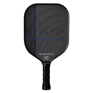 versix pro 6f power textured fiberglass pickleball paddle, widebody shape, fiberglass composite face, weight 7.8 – 8.2oz.(midweight), 15mm thick polypropylene core, 4 1/8" grip (small grip)