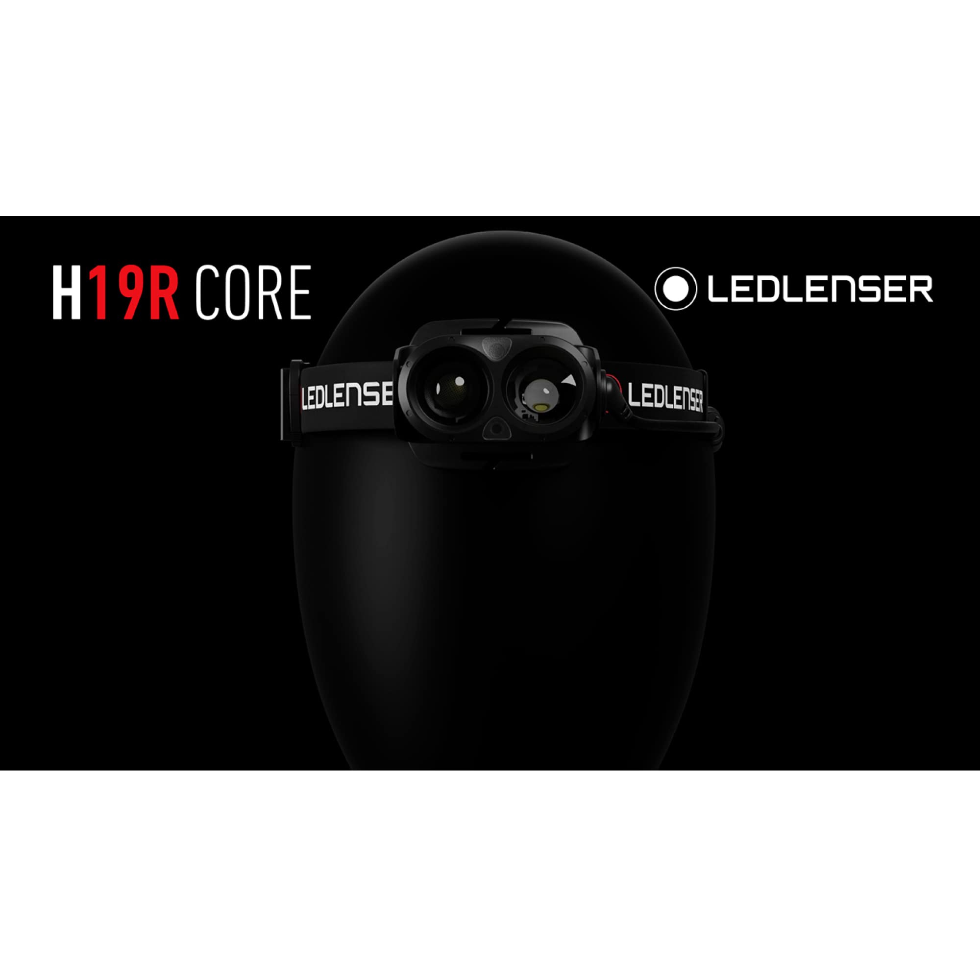 Ledlenser, H19R Core Rechargeable Headlamp, High Power LED, 3500 Lumens, Hands-Free Light for Home, Waterproof, Outdoor, Camping, and Emergency Use, Black