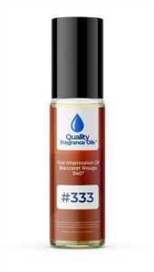 quality fragrance oils' impression #333, inspired by baccarat rouge 540 (10ml roll on)