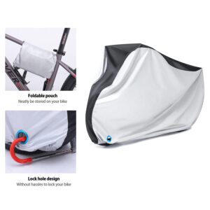 Bike Cover, Waterproof Outdoor Bicycle Cover with Lock Hole for Mountain Road Bikes XL