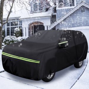 Waterproof Car Covers Replace for 2004-2024 Mercedes Benz G-Class 500 550 650, 6 Layers All Weather Car Cover with Zipper Door & Windproof Bands for Snow Rain Dust Hail Protection (G-Class)