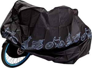 bike cover waterproof dustproof cover for indoor and outdoor use rain sun uv wind snow proof resistant bicycle storage (black)